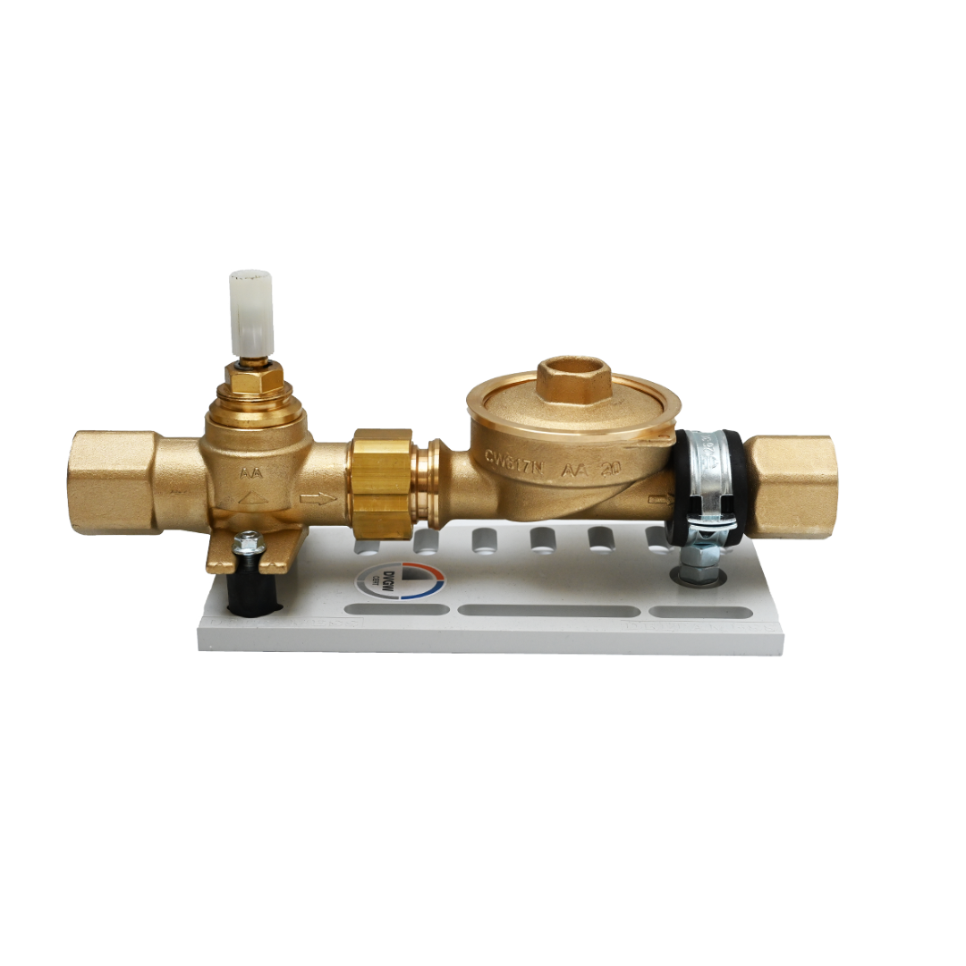 DELTAMESS Wasserzähler-Traverse Koax 2" Aufputz, 3/4" IG, Messing ...
