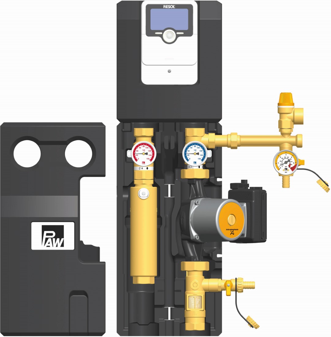 PAW PAW SolarBloC maxi Basic 2-Strang Flowmeter Regler SC2.3 GF Solar ...